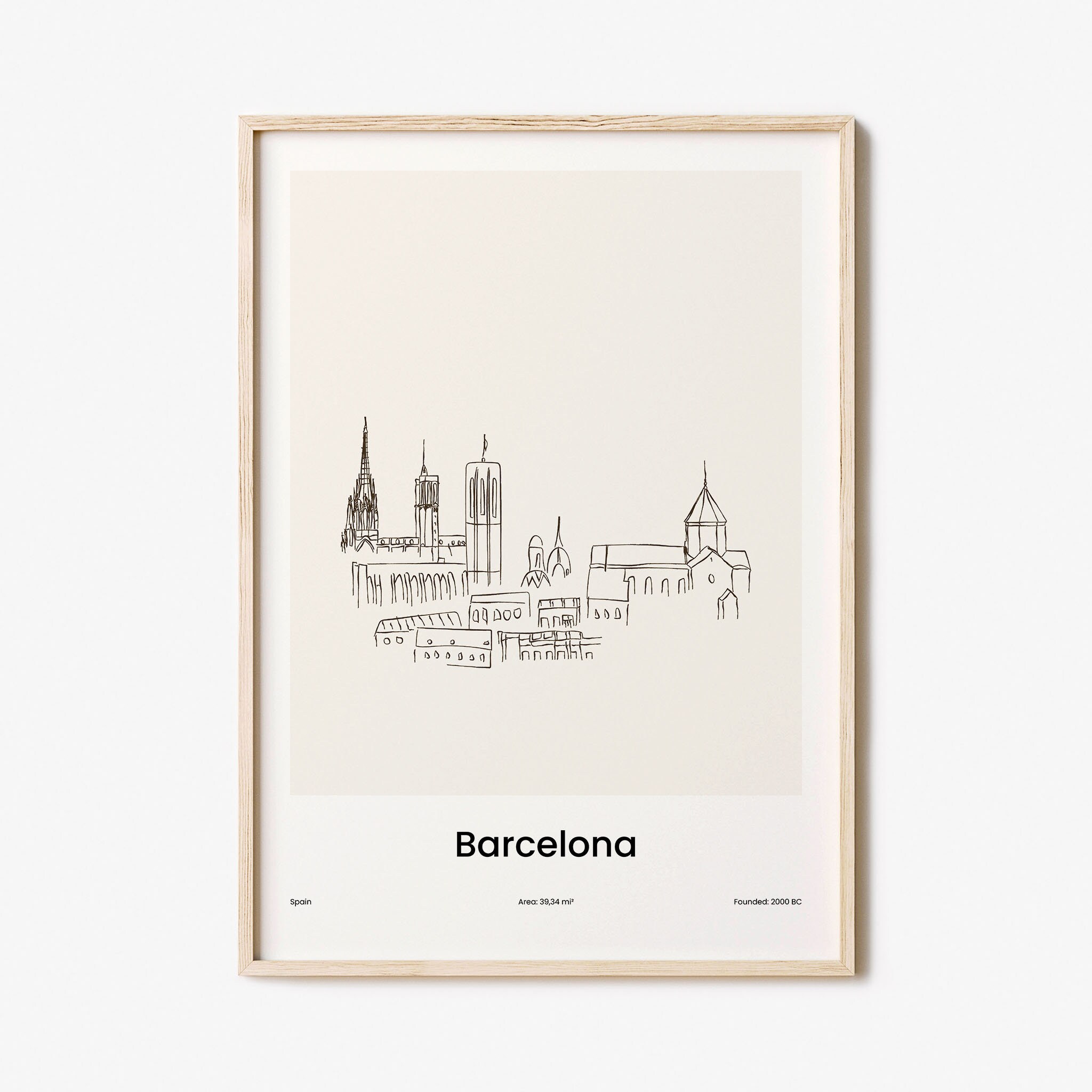 Barcelona Print No 1, Barcelona Wall Art, Barcelona Wall Decor ...