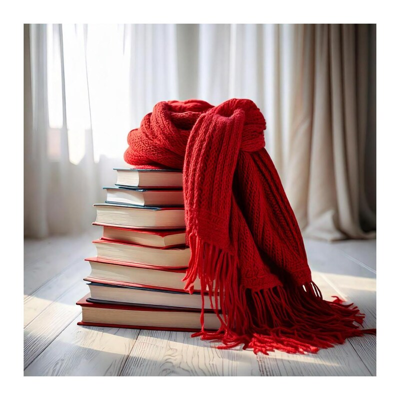 Red Mens Scarf - Etsy