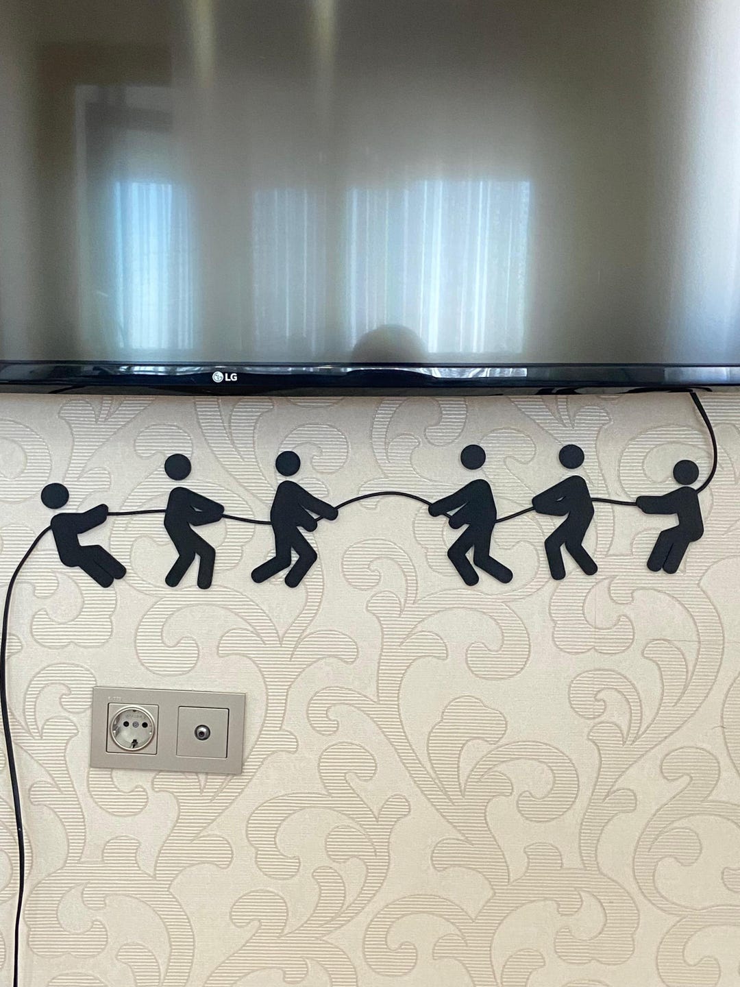 Tug of War Cable Organizer:tv Wire Hider - Etsy