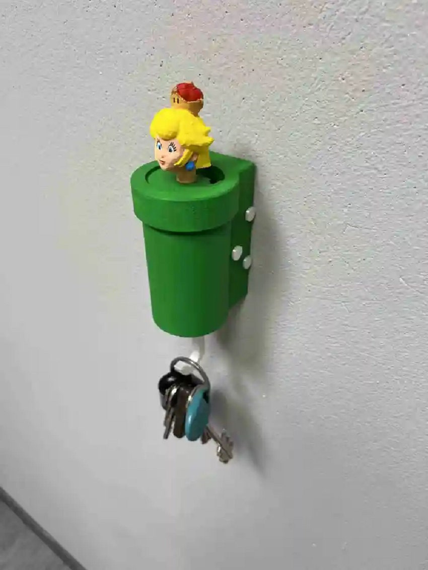 Super Mario BOWSER Wall Key Holder Key Hanger and Keychain Pipe Wall ...
