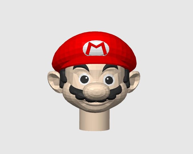 Farbige Super-mario-köpfe – Luigi, Fire Flower, Princess & Bowser ...