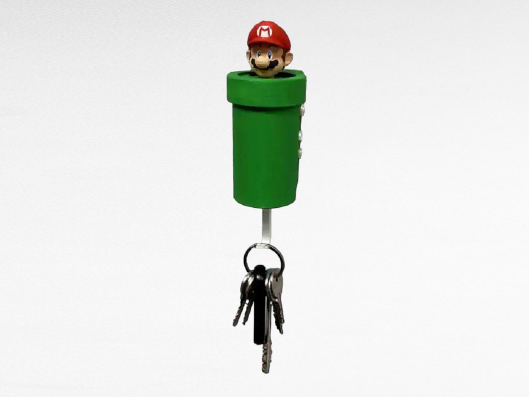 Super Mario Wall Key Holder Key Hanger and Keychain Pipe Wall Mounted ...