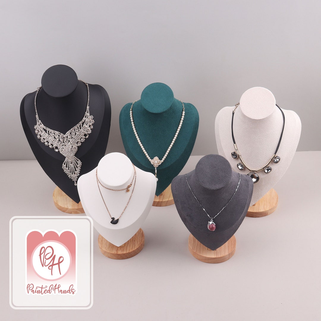 Velvet Portrait Necklace Display Stand Jewelry Organizer - Etsy