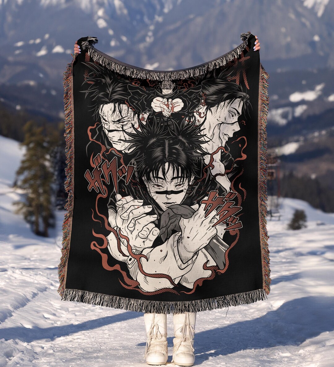 Anime Hand Woven Cozy Blanket | Manga Tapestry Throw | Suitable as ...