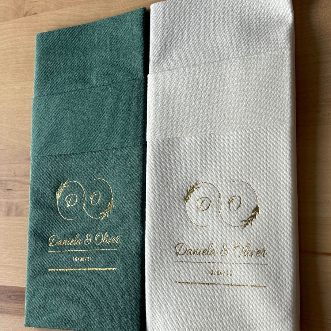 Guest Pocket Napkins, Personalized, Custom Dinner Napkins, Soft ...