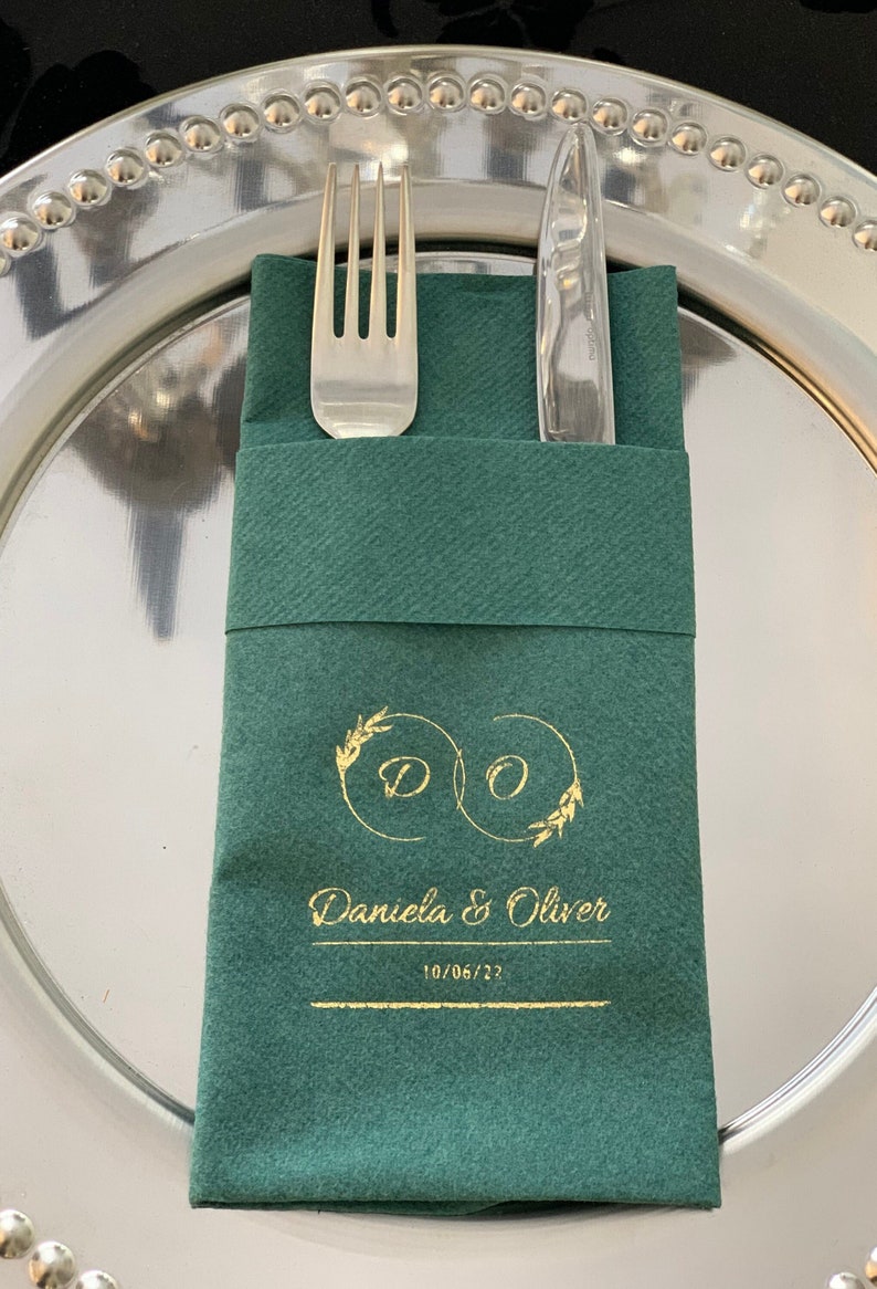 Guest Pocket Napkins, Personalized, Custom Dinner Napkins, Soft ...