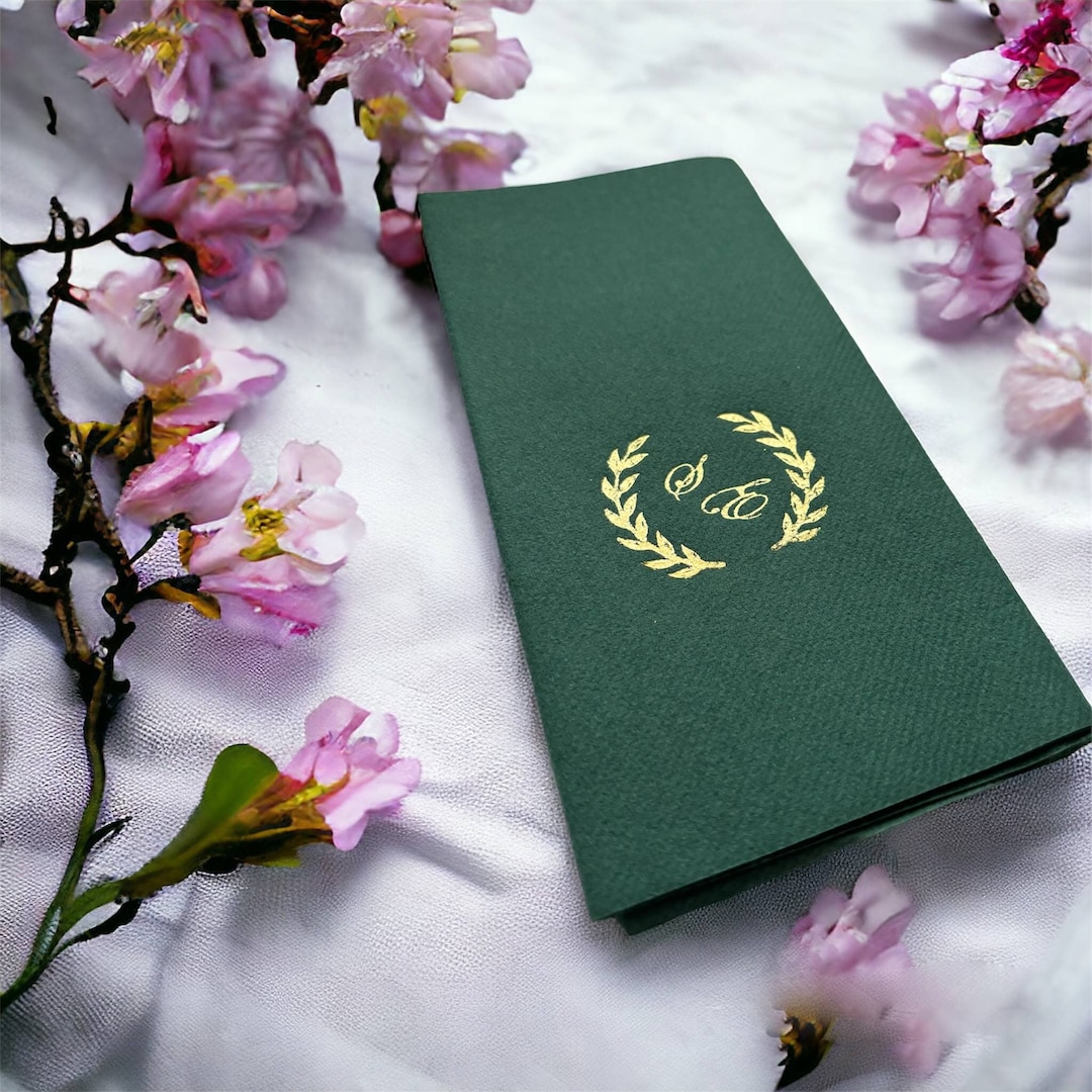 Personalized Letter Paper Napkins, Guest Cloth Like Dinner Napkins ...