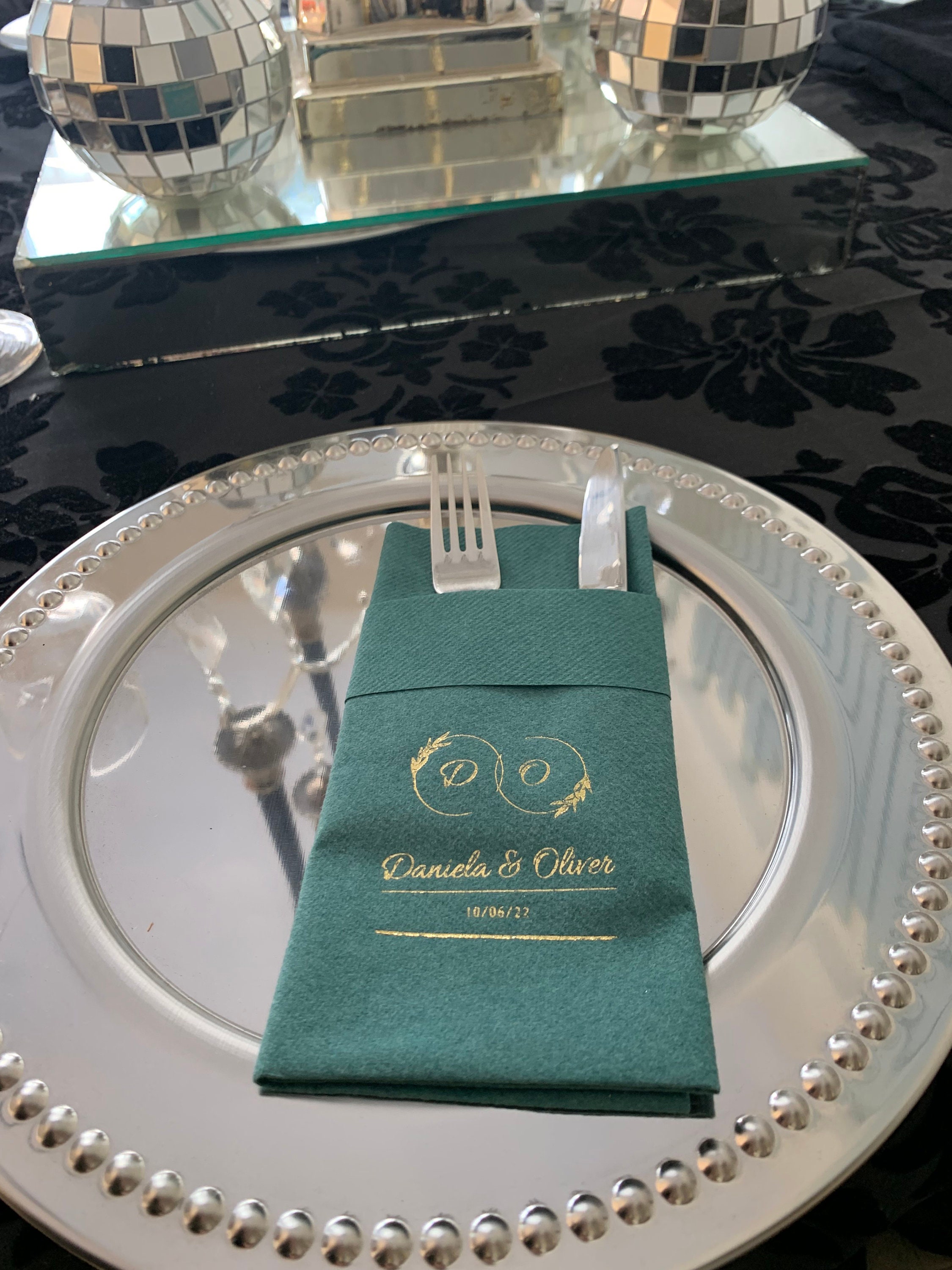 Guest Pocket Napkins, Personalized, Custom Dinner Napkins, Soft ...