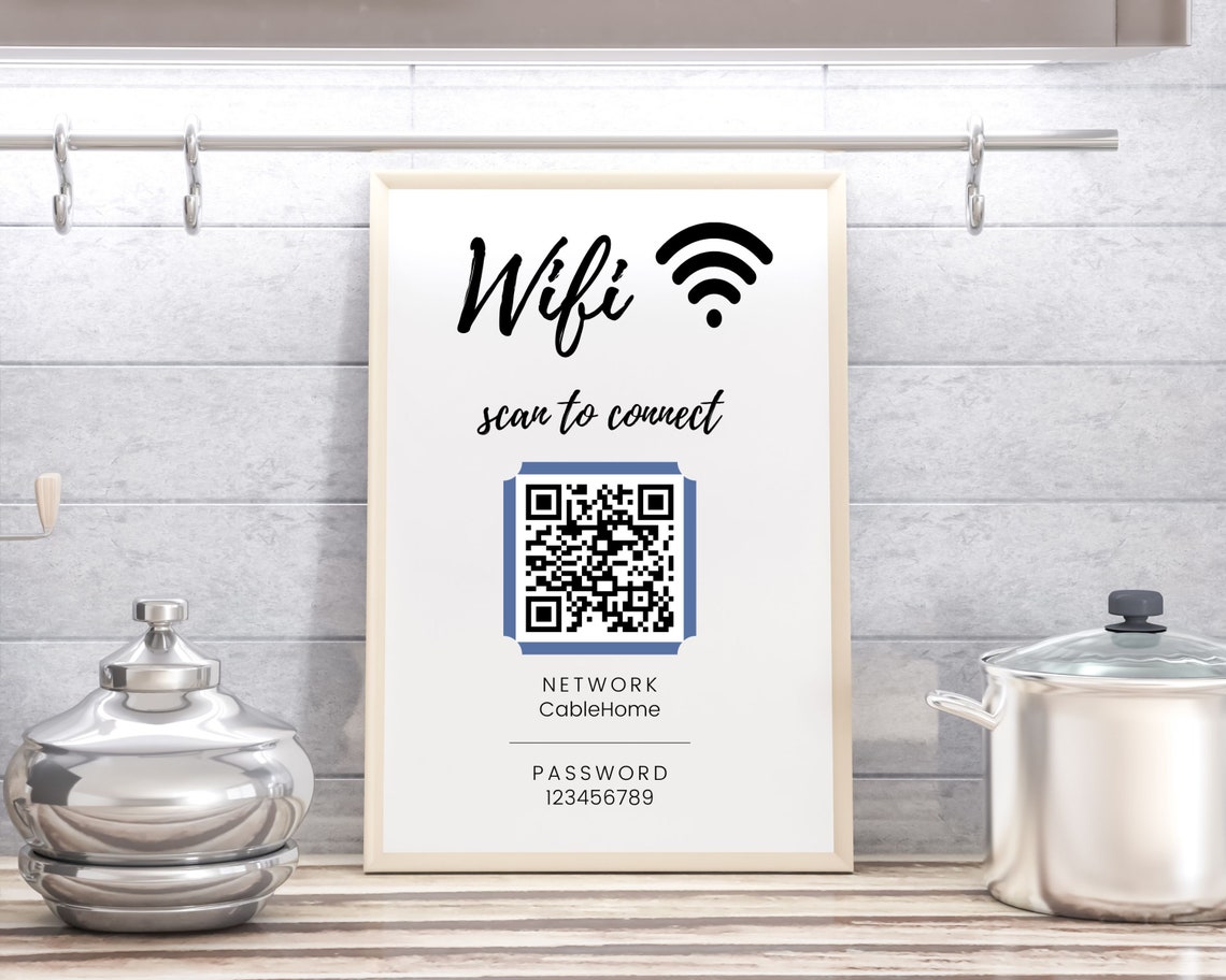 Customizable and Printable Wifi Sign Templates - Stay Connected in ...