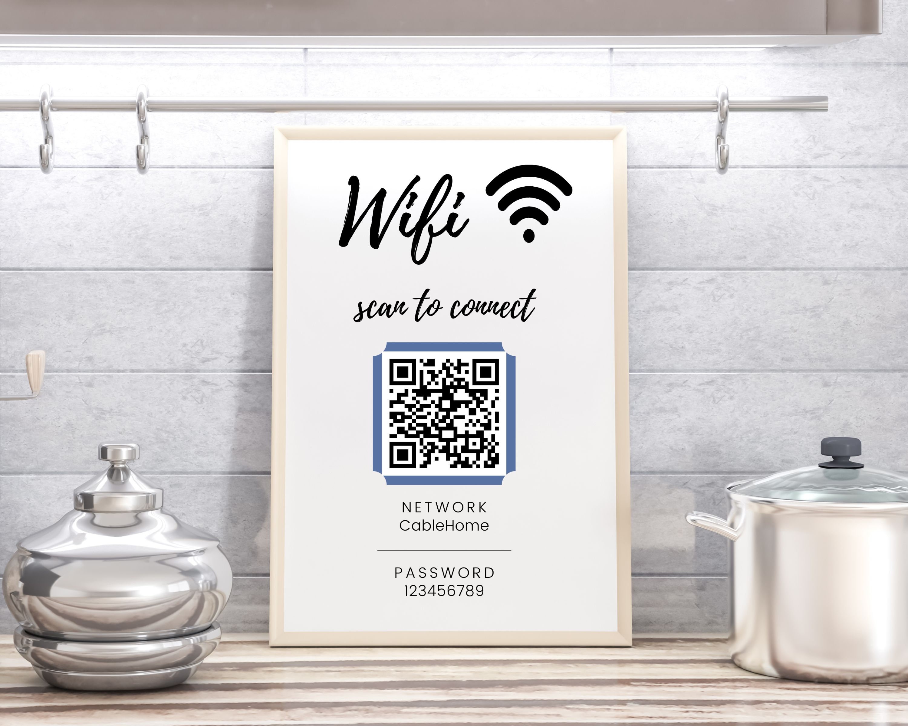 Customizable and Printable Wifi Sign Templates - Stay Connected in ...