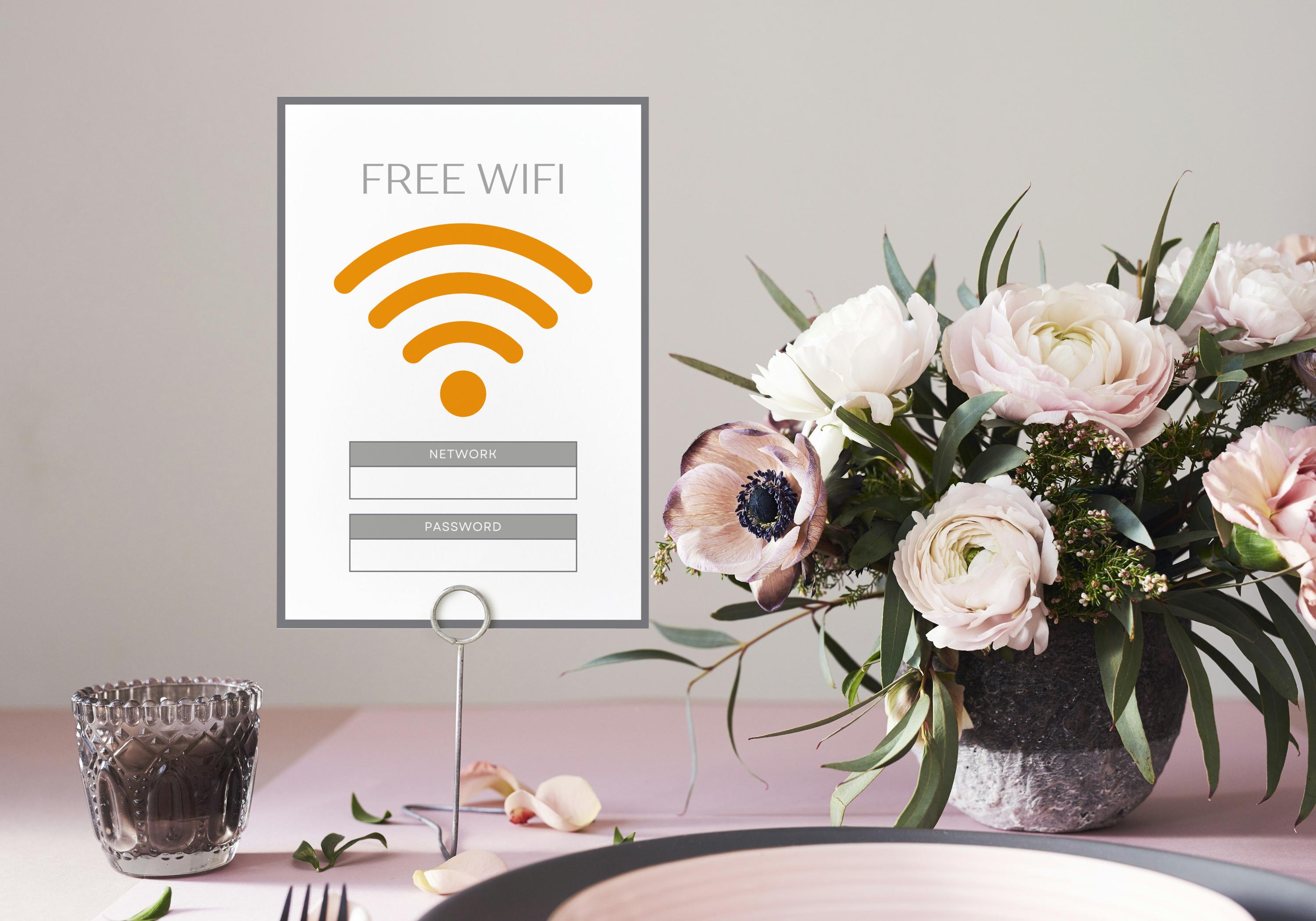Customizable and Printable Wifi Sign Templates - Stay Connected in ...