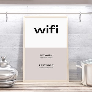 Customizable and Printable Wifi Sign Templates - Stay Connected in ...