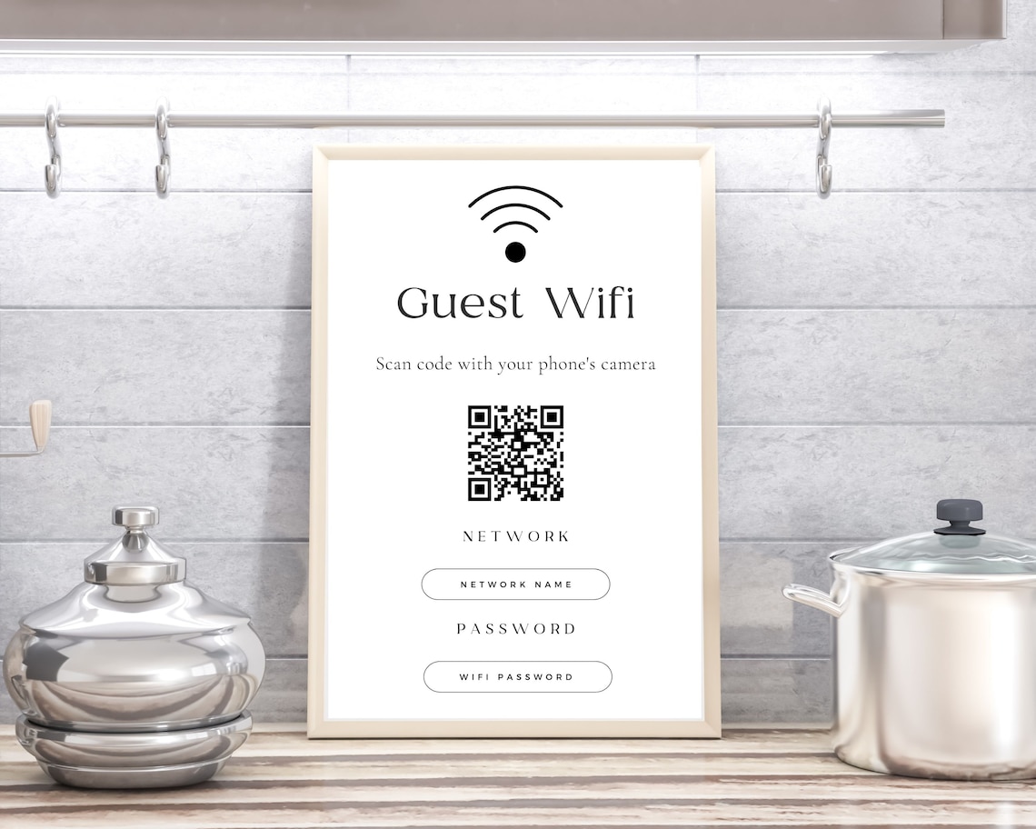 Customizable and Printable Wifi Sign Templates - Stay Connected in ...
