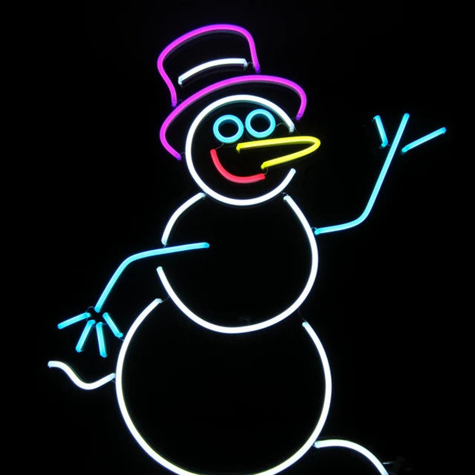 Snowman Christmas Neon Signs, Room Decoration Neon Light, Custom ...
