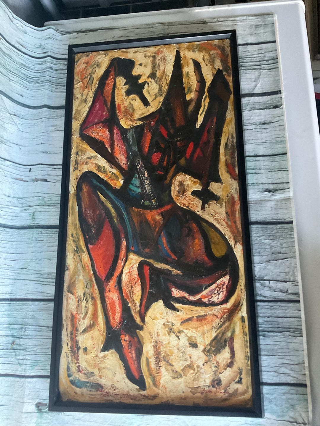 20th Century Art Deco Abstract Oil Painting by Burr Singer C. 1930 - Etsy