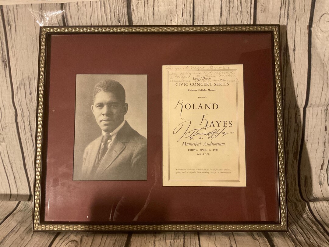 Roland Hayes Signed Program 1929 - Etsy