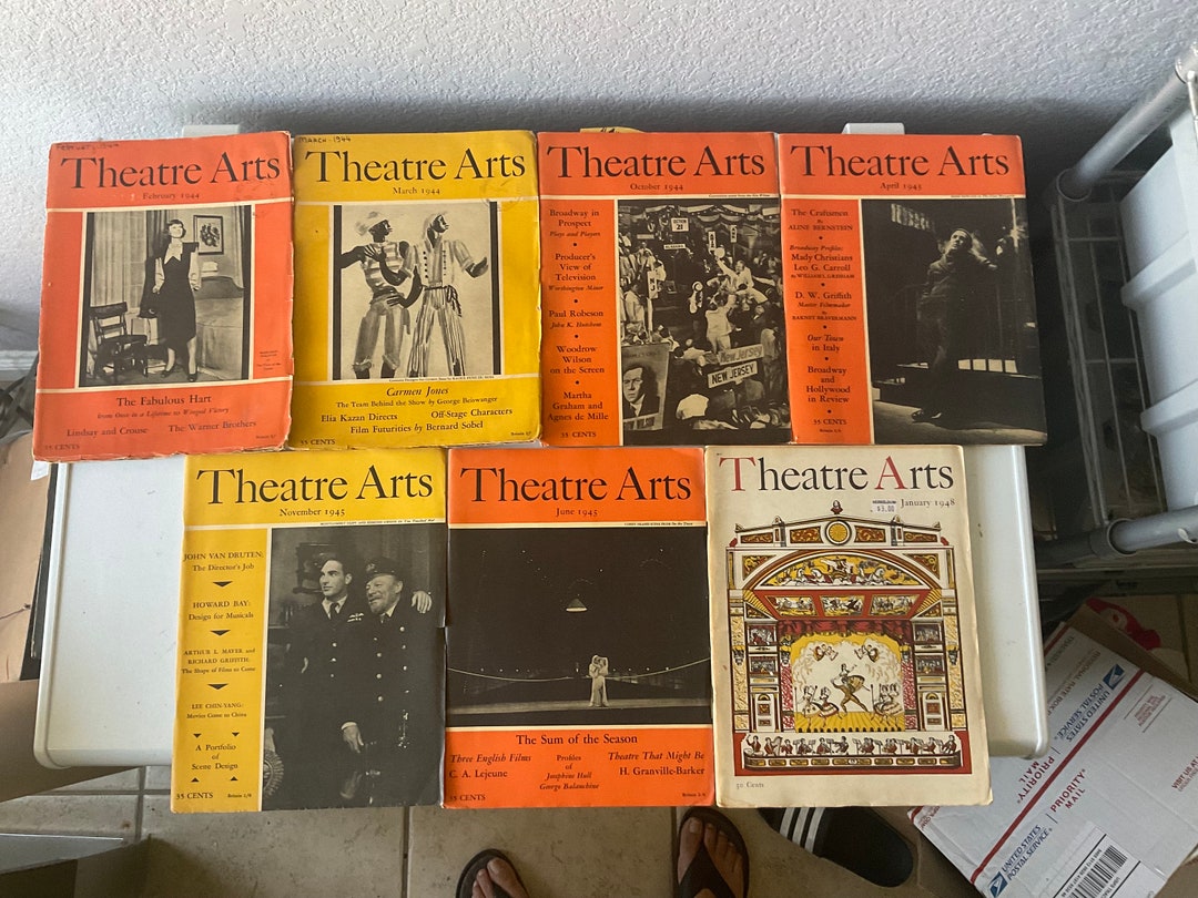 Theatre Arts Magazine Era 1944-1945 Lot X 7 Illustrated W/ Adverts - Etsy