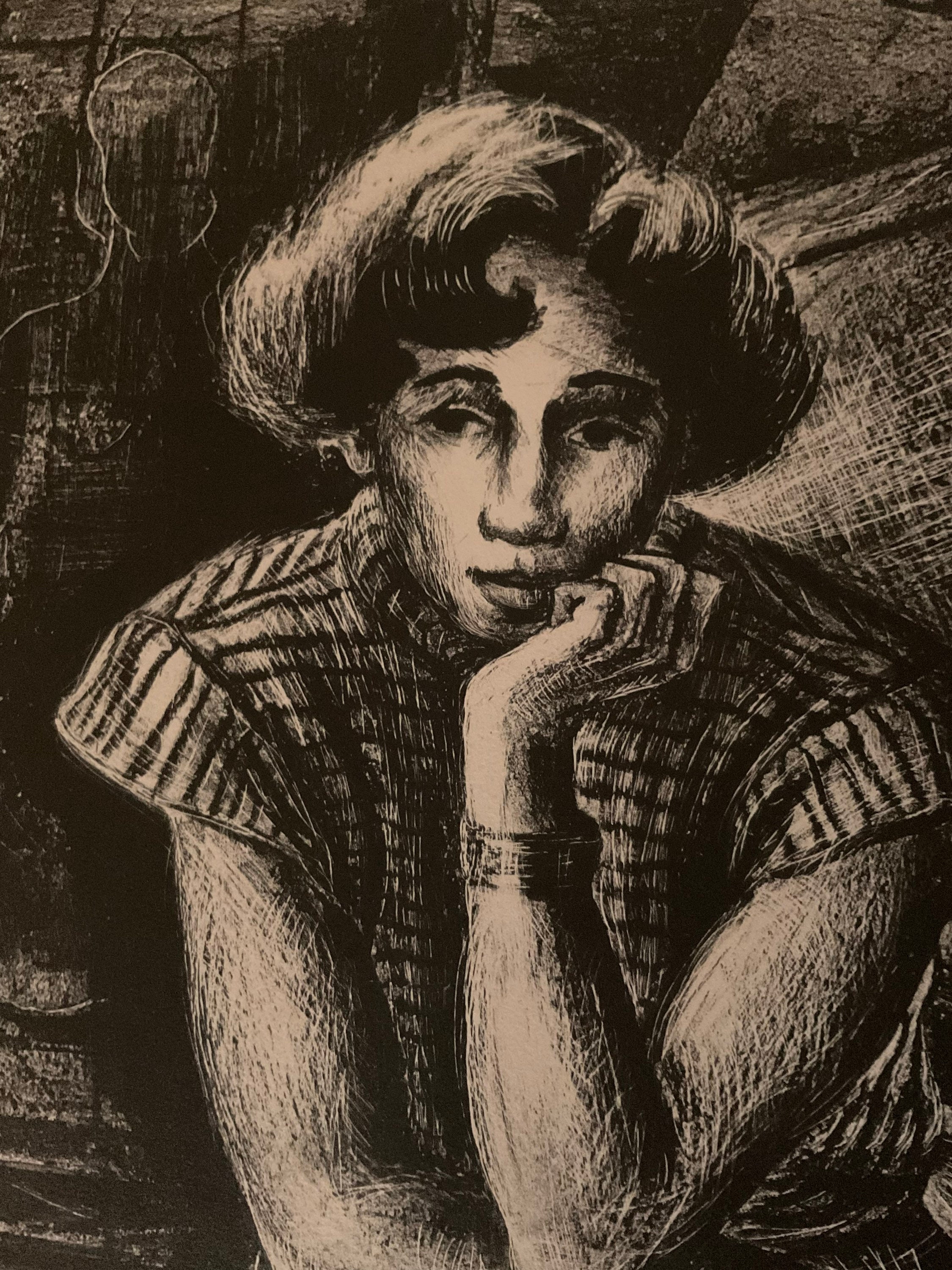 Burr Singer self Portrait Lithograph Not Signed - Etsy