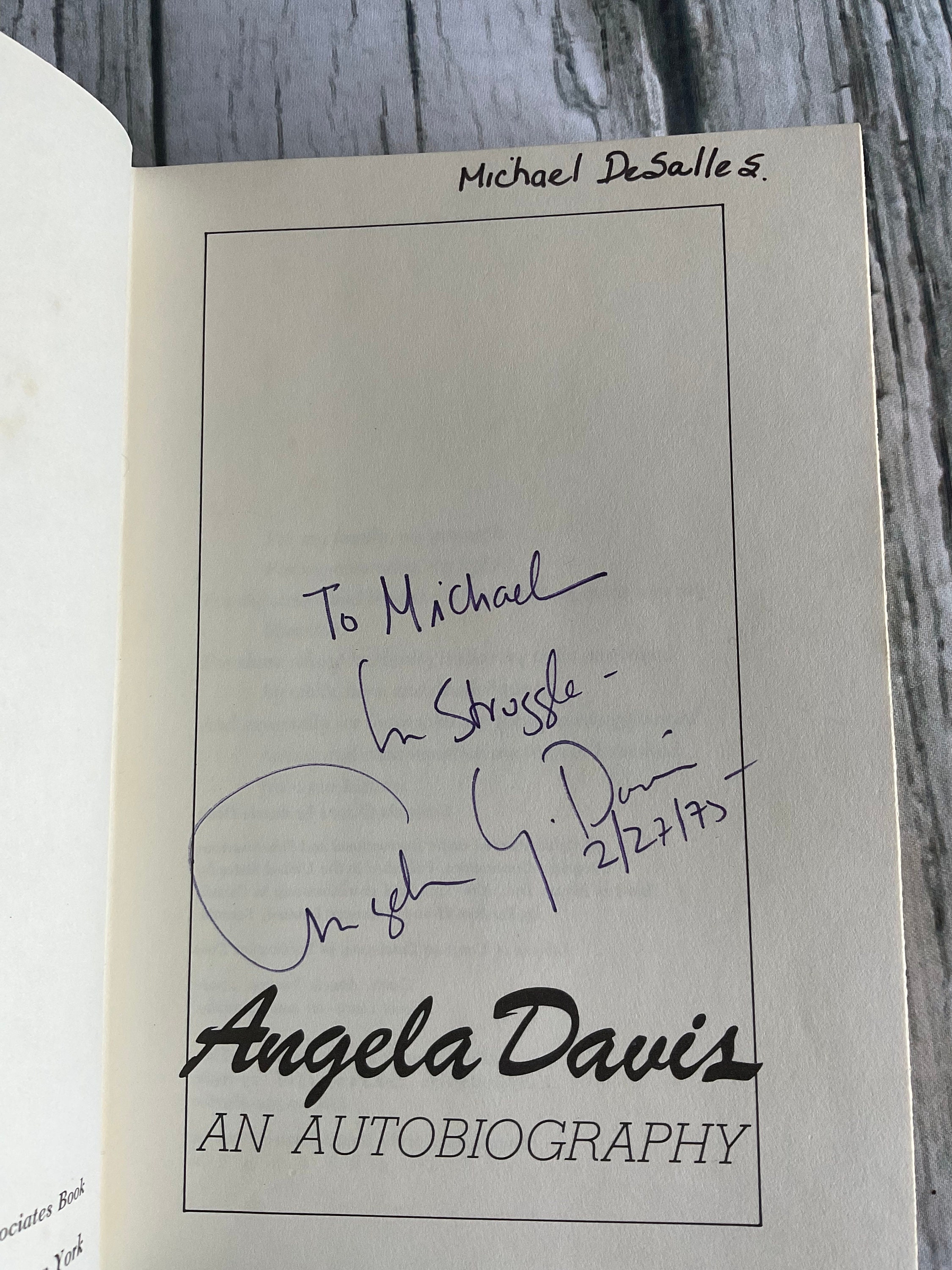 Angela Davis an Autobiography Signed - Etsy