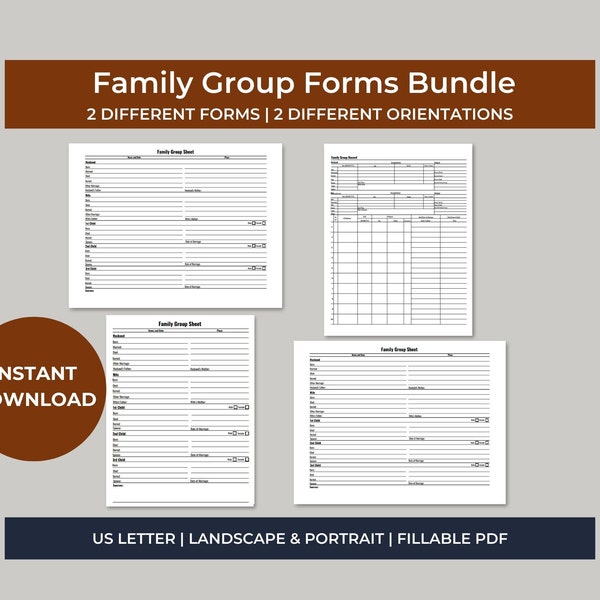 Printable Family Genealogy - Etsy