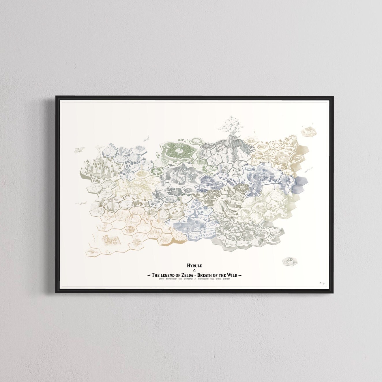 Hyrule Map - Zelda Breath of the Wild - Color - Etsy
