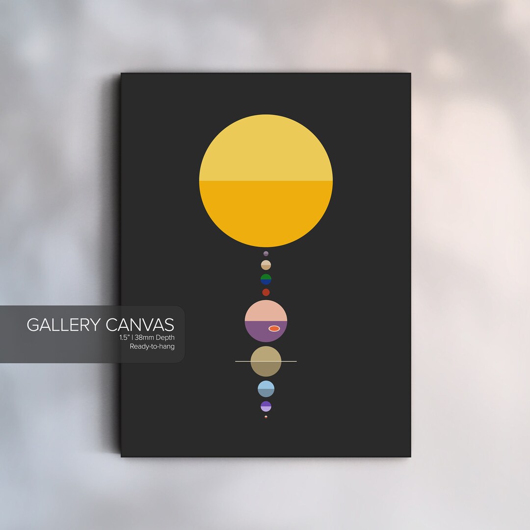 Solar System Wall Art Print Space & Astronomy Illustration Print, Large ...