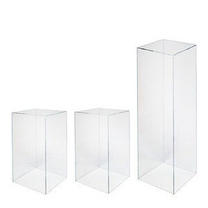 3 Set Premium Acrylic Square Display Plinth Pedestal Stand /clear ...