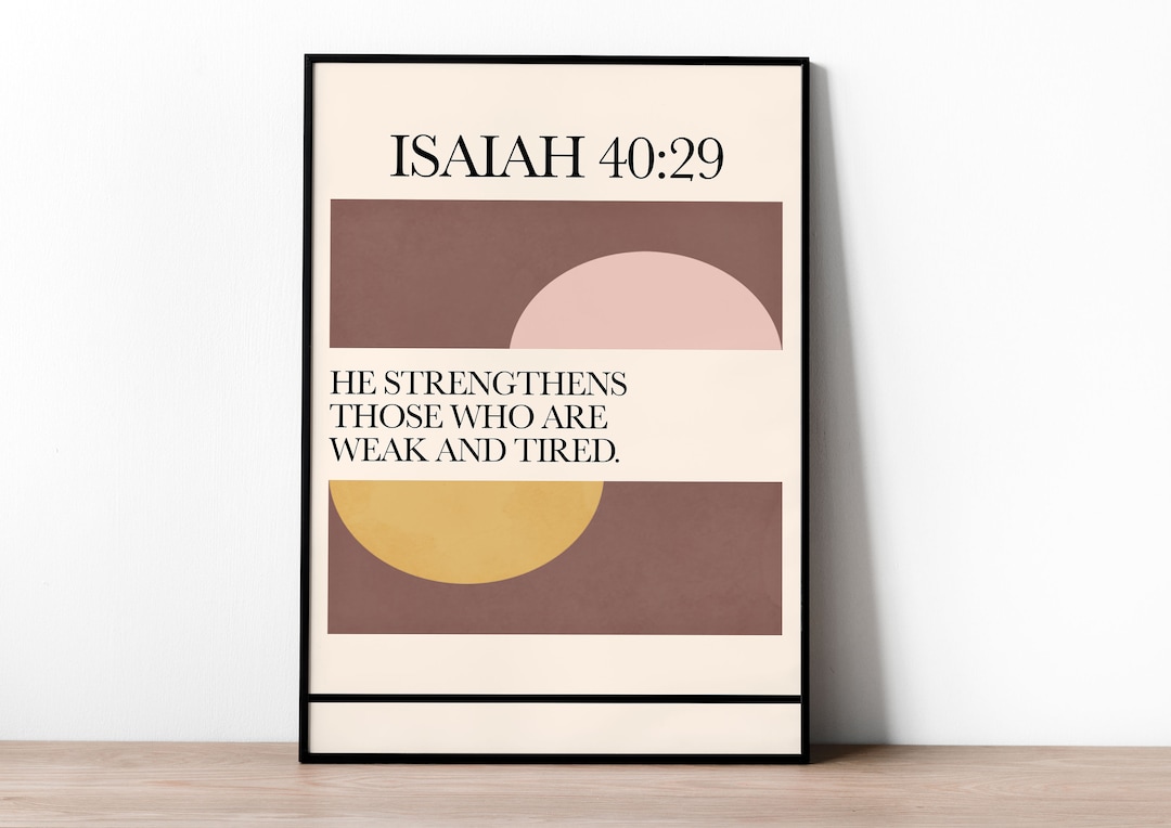 Isaiah 40:29 Printed & Shipped Bible Verse Wall Art, Christian Print ...
