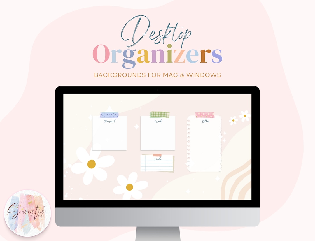 Desktop Organizer Wallpaper Aesthetic 2024, Desktop Background Cute ...