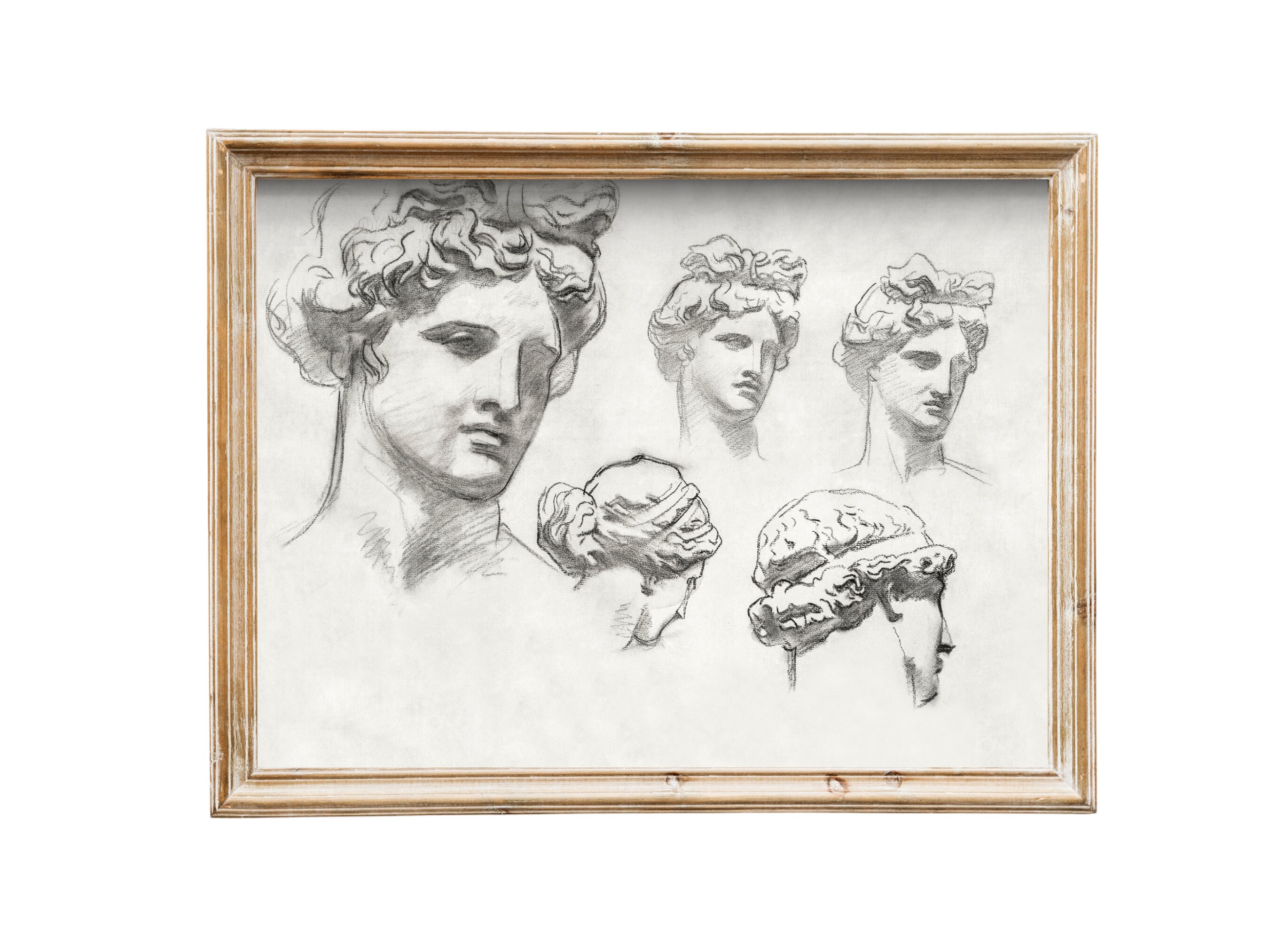 Antique Greek Statue Drawings, Vintage Sketch Art, Classical Sculpture ...