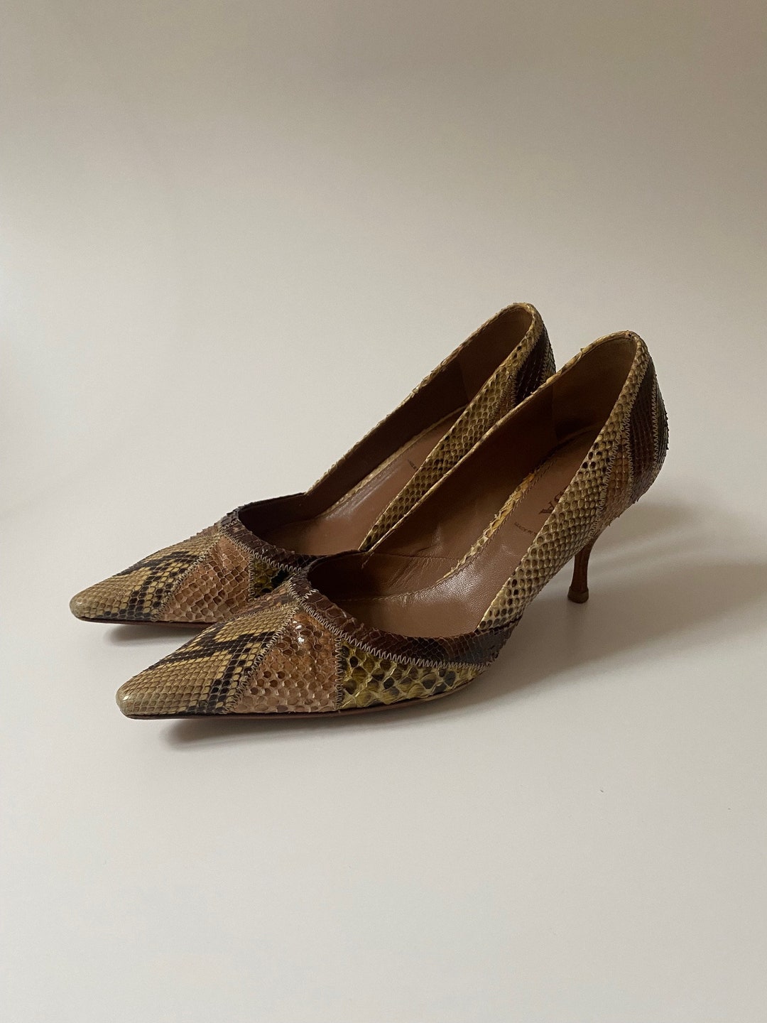 Prada Patchwork Snakeskin Pumps - Etsy