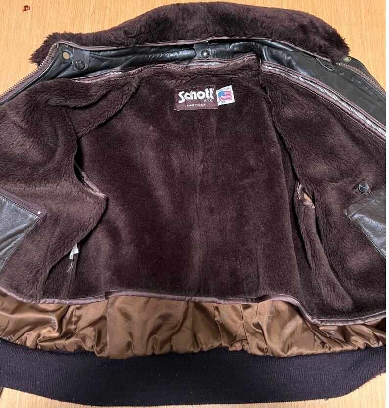 Schott A-2 Leather Jacket Men Size 48 - Etsy