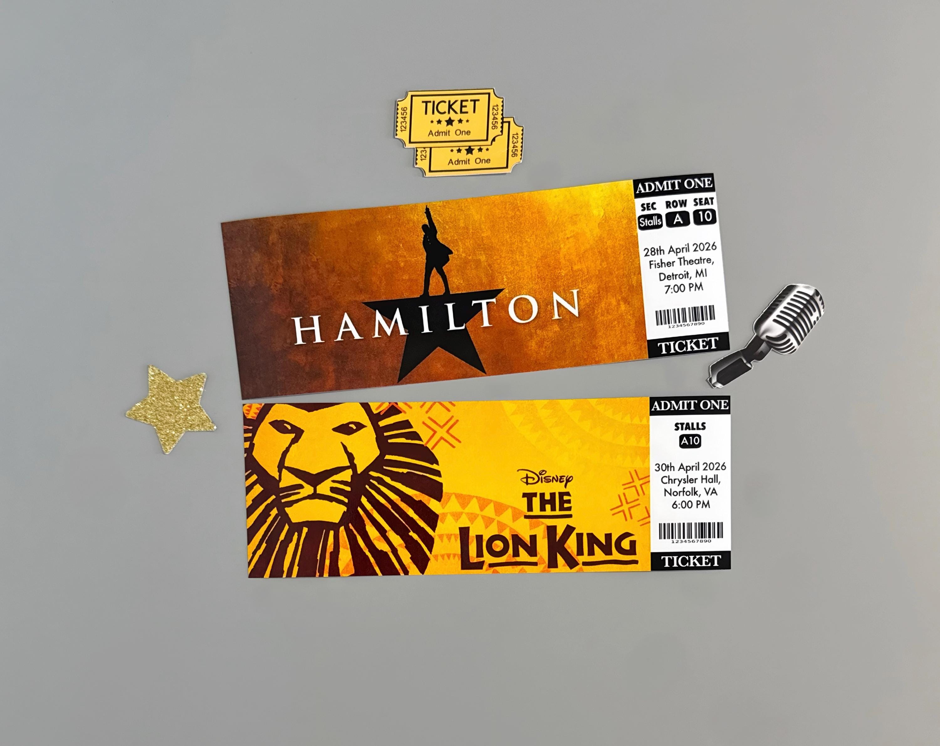 Personalised Theatre Ticket | Show | Musical Theatre | Memorabilia ...