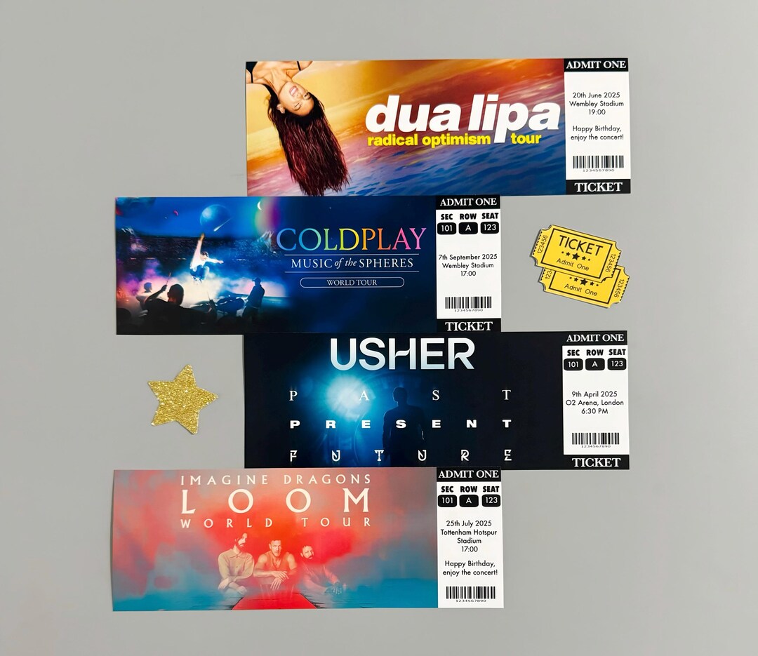 Personalised Concert Ticket | Festivals | Concert | Live Show | Event ...