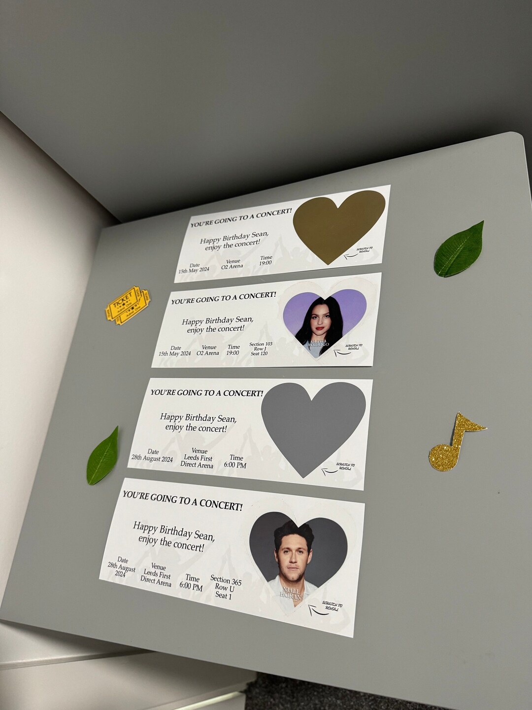 Personalised Scratch Concert Ticket, Concert Reveal, Surprise Concert ...