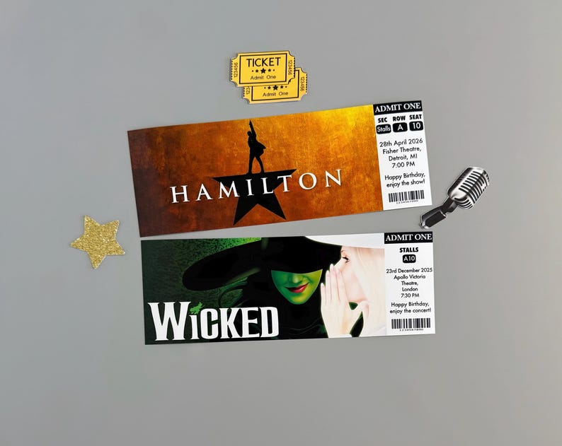 Personalised Theatre Ticket | Show | Musical Theatre | Memorabilia ...