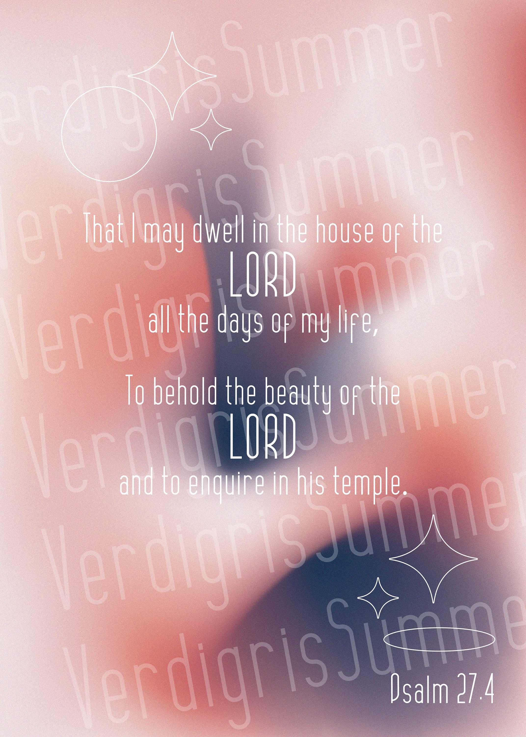 Psalm 27:4 Printable Christian Poster - Etsy