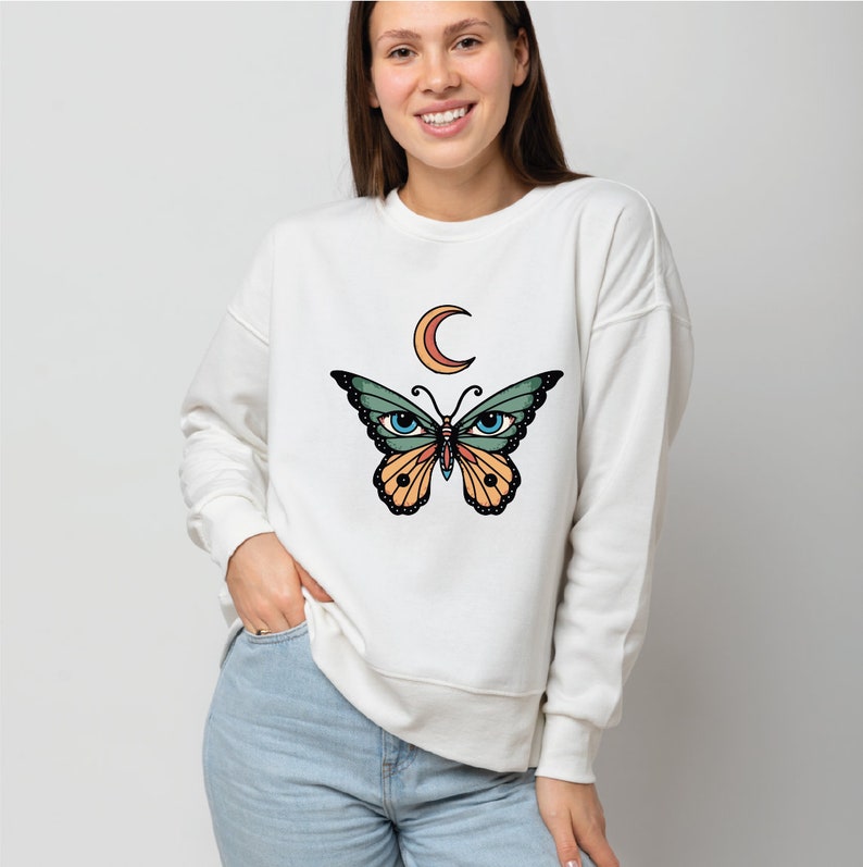 Luna Butterfly PNG, Butterfly Clipart, Retro Butterfly Png, Handdrawn ...