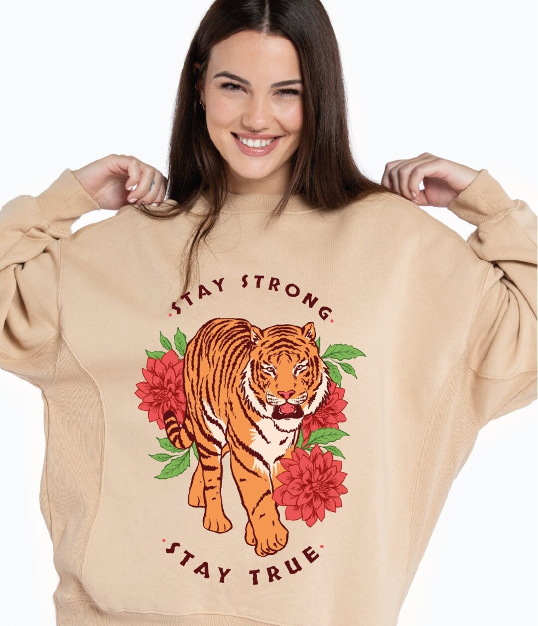 Vintage Tiger Set PNG, Retro Tiger PNG, Retro Tiger Bold and Brave ...