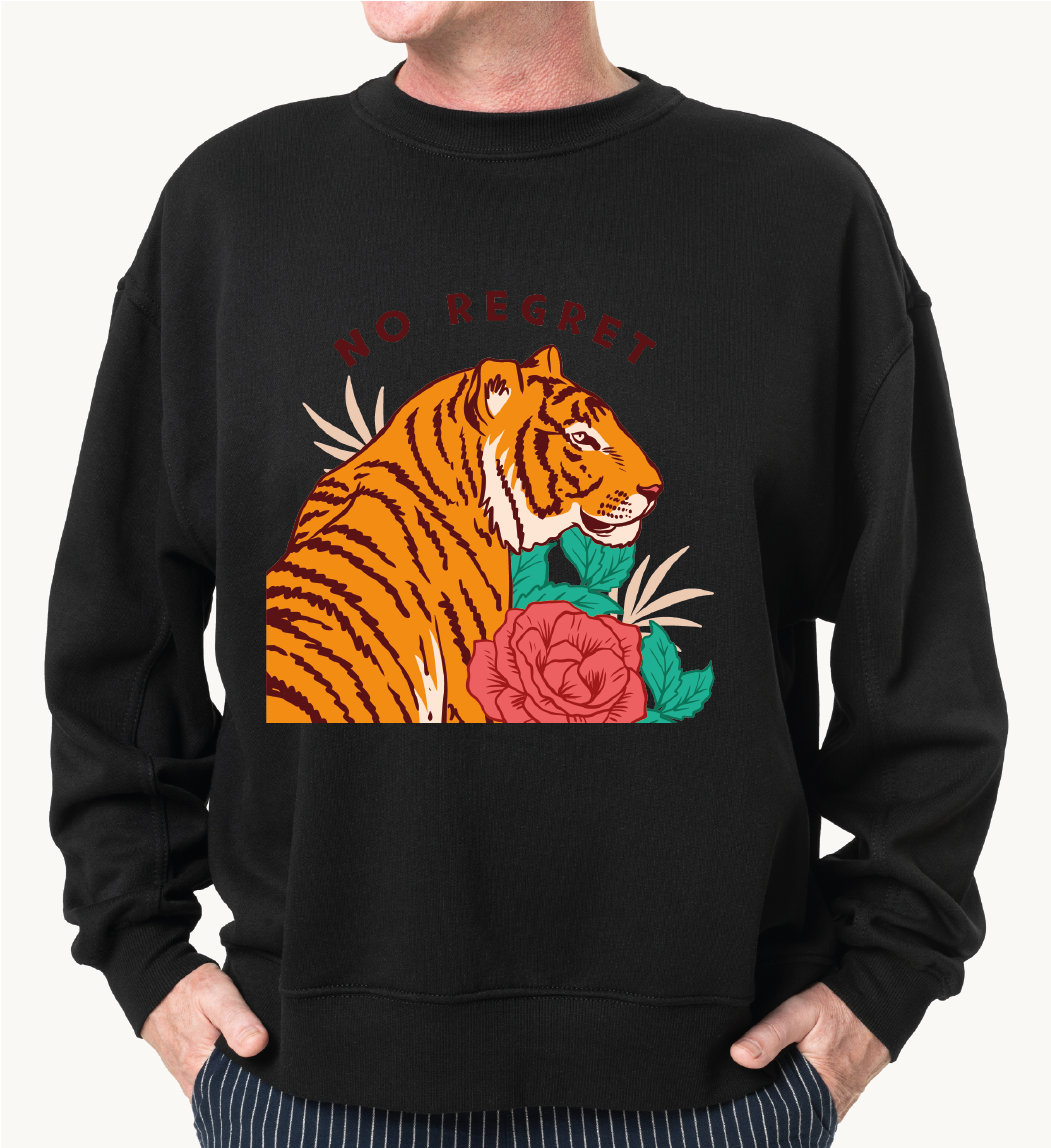 Vintage Tiger Set PNG, Retro Tiger PNG, Retro Tiger Bold and Brave ...