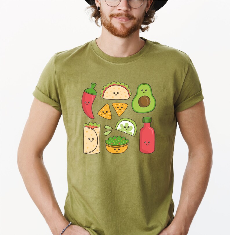 Mexican Food SVG PNG, Kawaii Mexican Food Clipart, Street Food Clipart ...