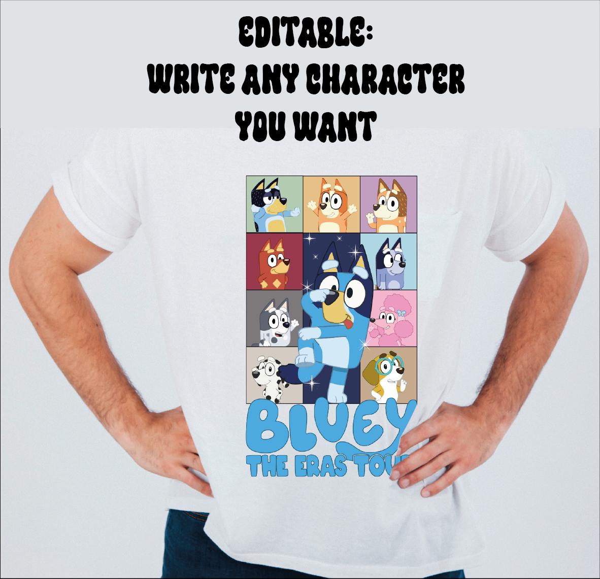 Editable Bluey Eras Tour PNG, Bluey Family Clipart, Bluey Cartoon Png ...