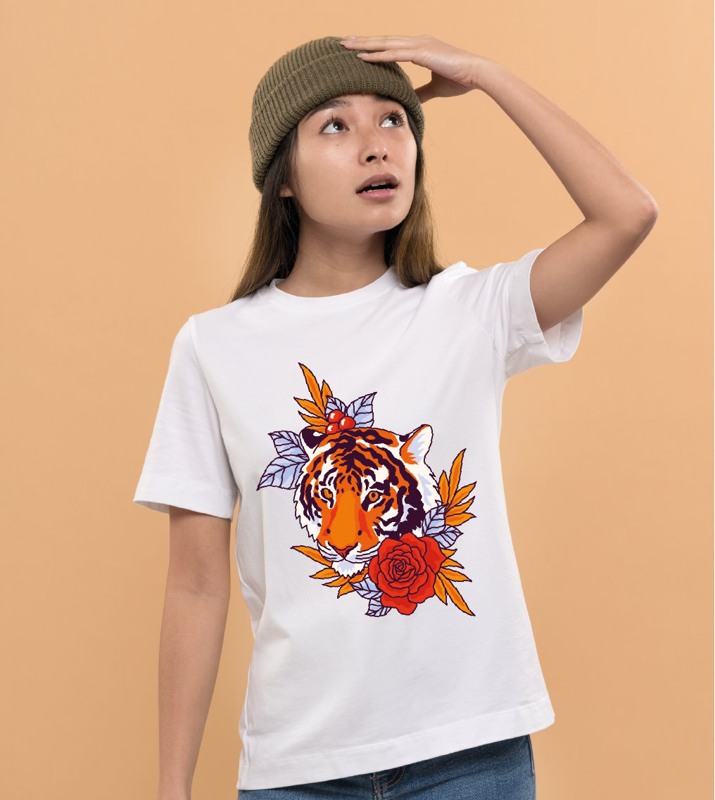 Vintage Tiger Set PNG, Retro Tiger PNG, Retro Tiger Bold and Brave ...