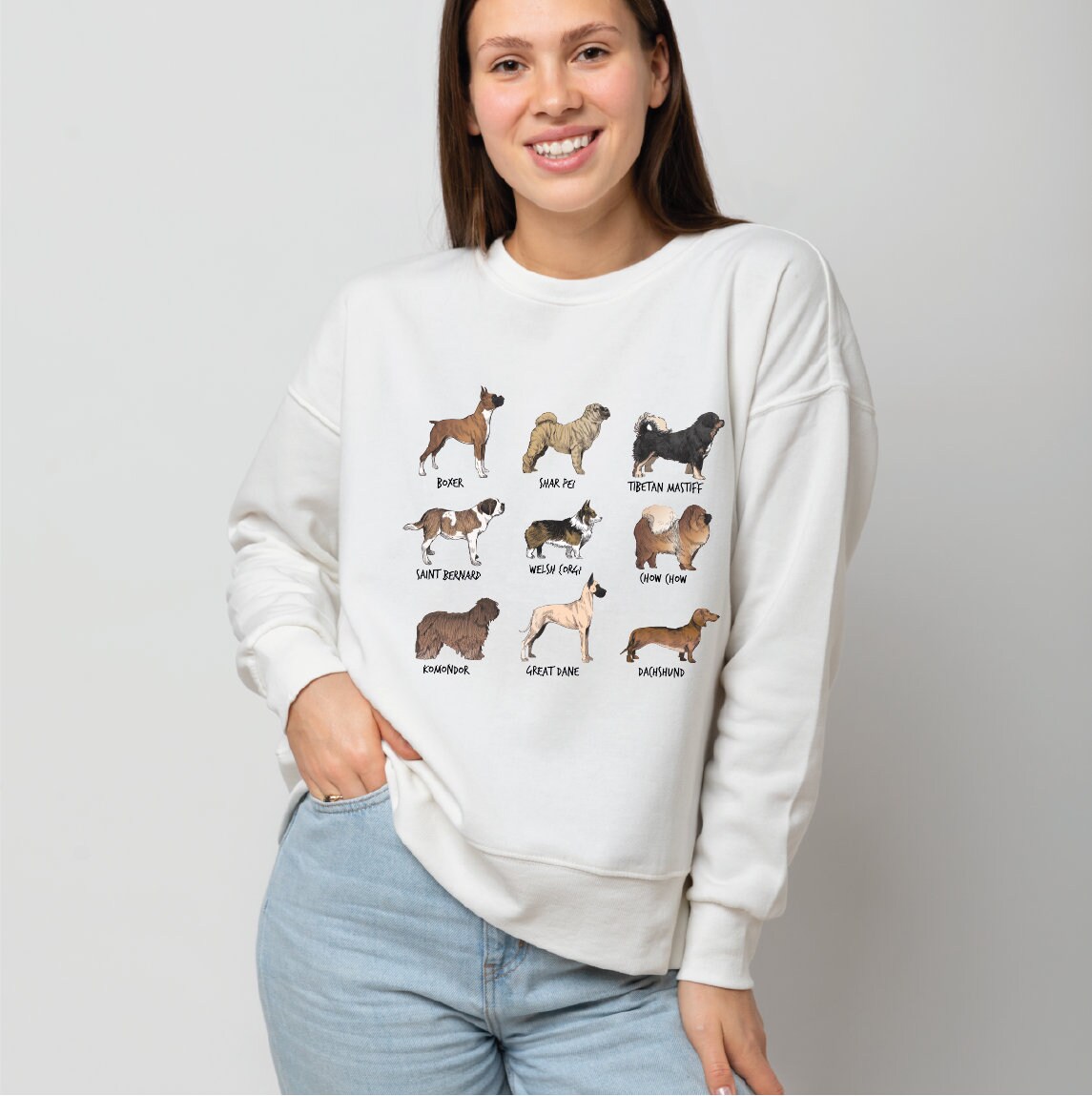 Razas de perros dibujadas a mano SVG PNG, Diseño de raza de perro svg ...