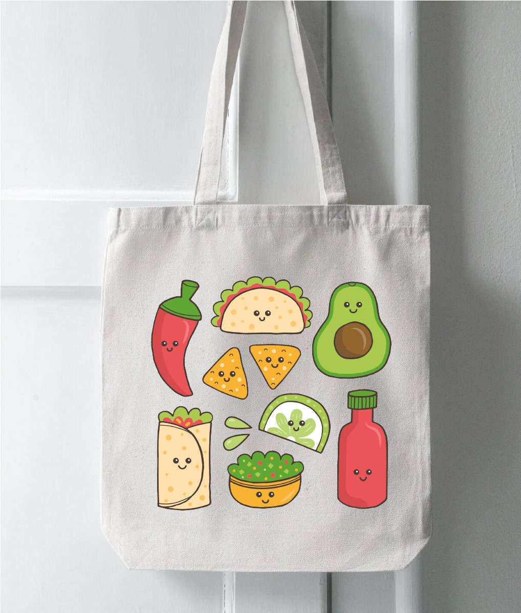 Mexican Food SVG PNG Kawaii Mexican Food Clipart Street Food - Etsy