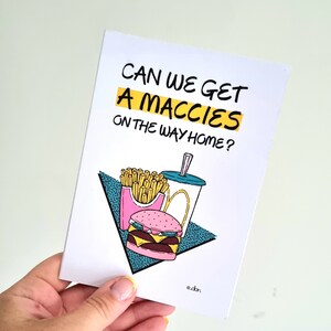 Funny Mcdonald's Card: Fast Food Greeting on Recycled Card - Etsy