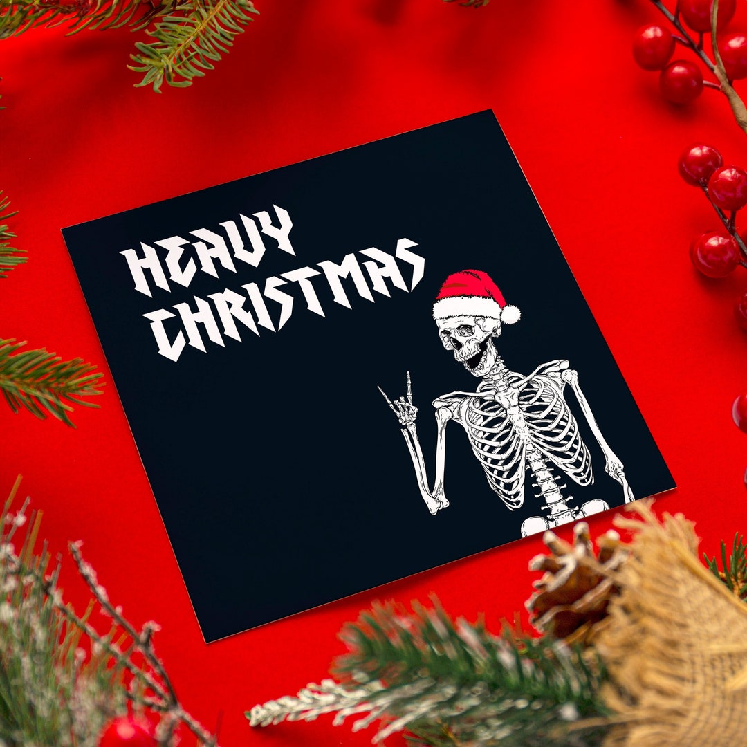 Christmas Card Heavy Christmas Heavy Metal Christmas Card for Rock Fans ...