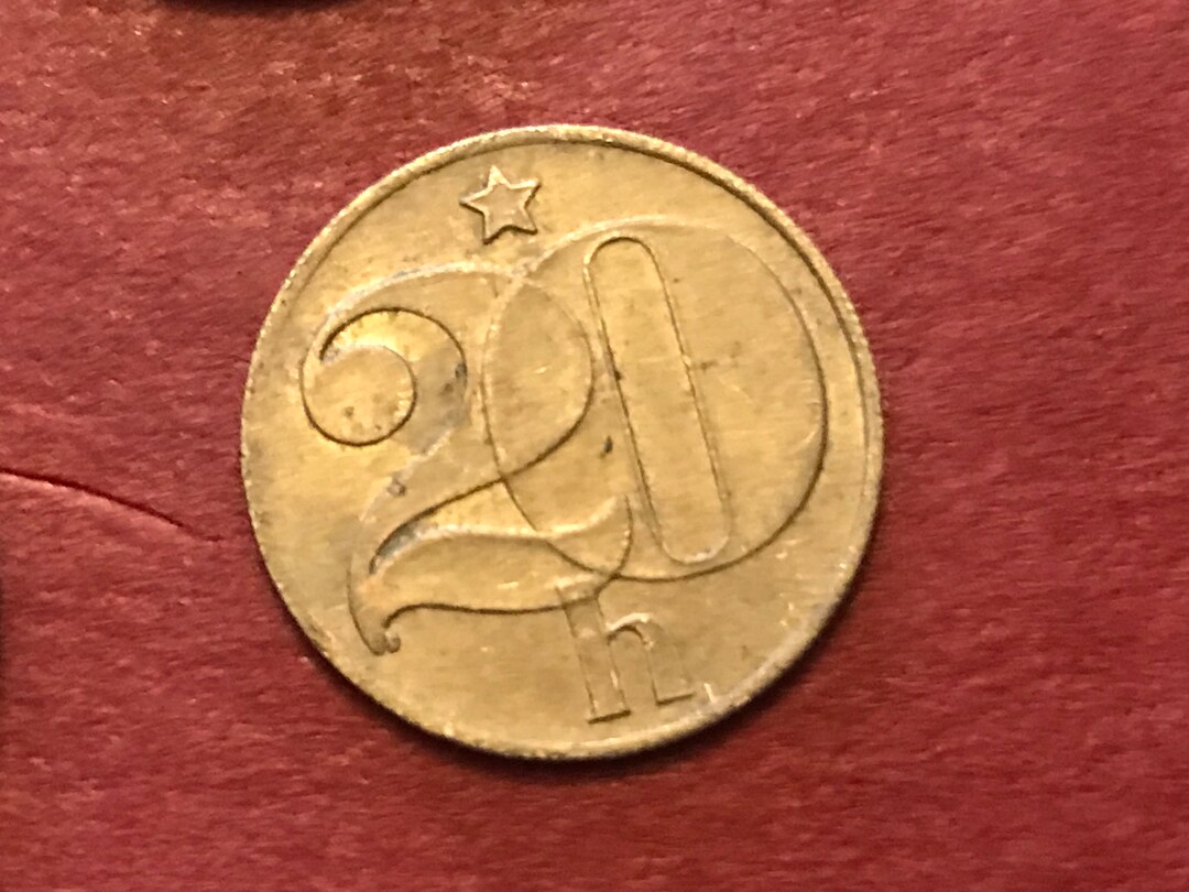 Coins Circulation Coin Czechoslovakia 20 Heller 1985 - Etsy