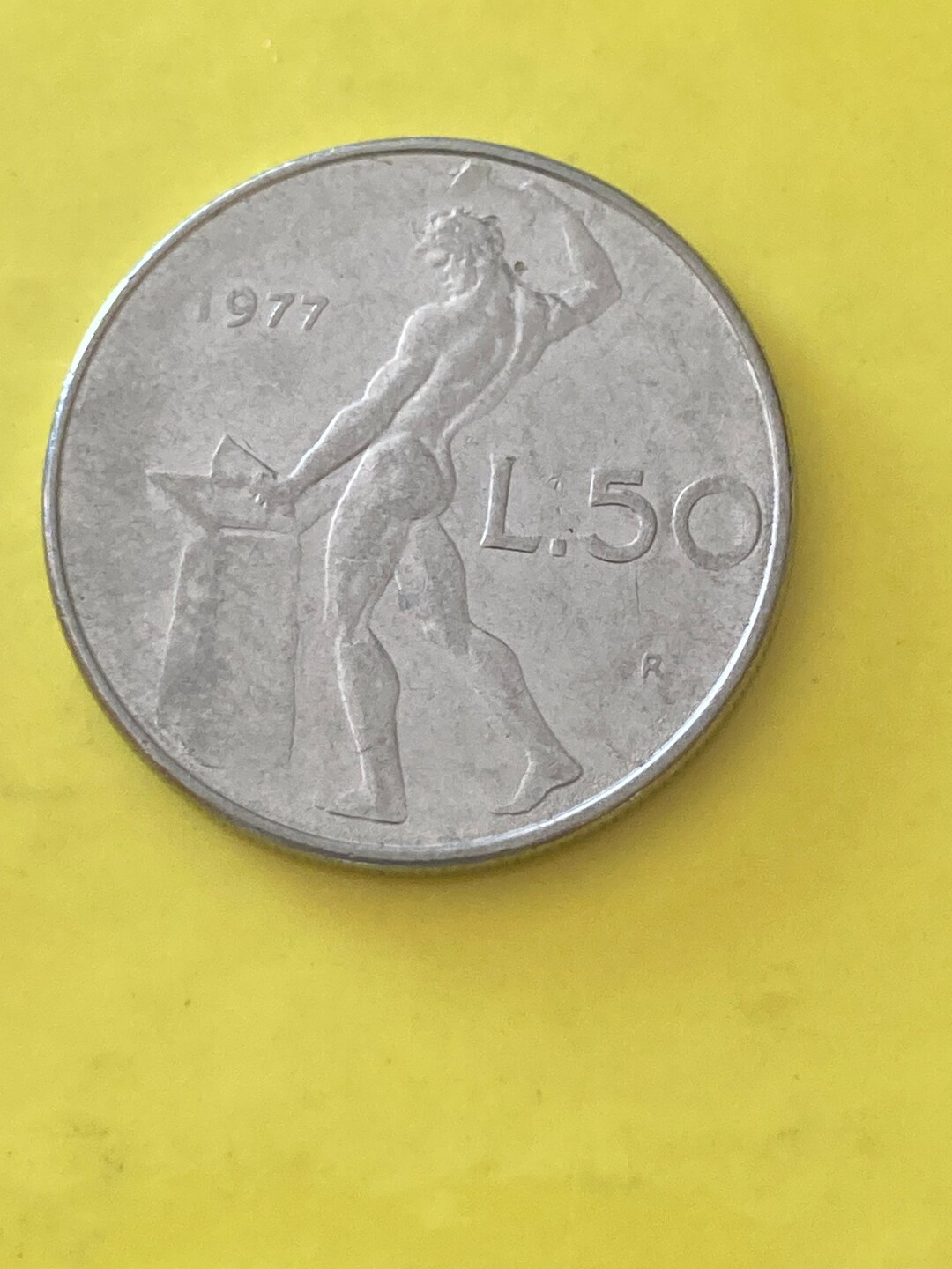 Circulation Coin Italy 50 Lire 1977 - Etsy