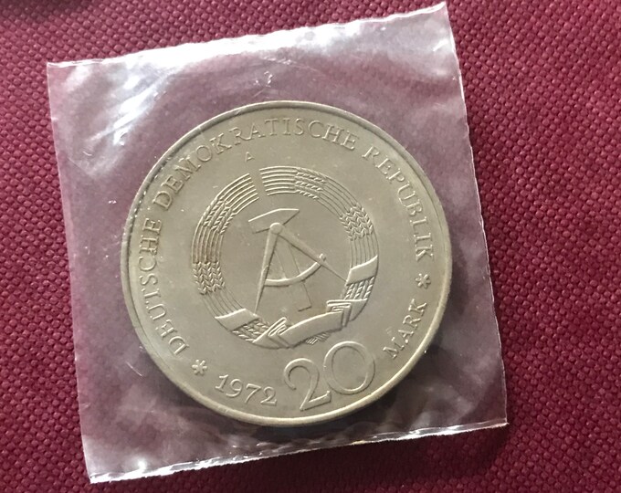 Coins Circulation Coin Commemorative Coin Germany GDR 20 Mark Friedrich ...